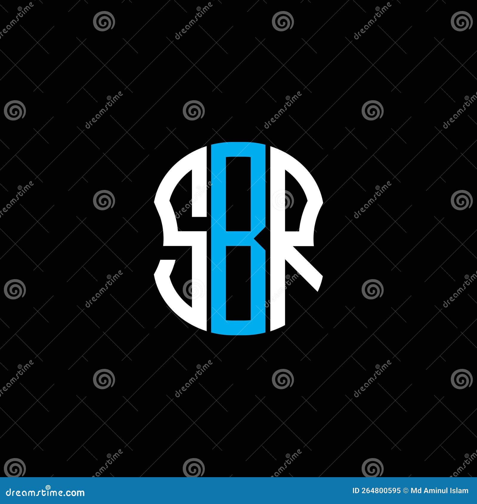 SBR Letter Logo Abstract Creative Design. Stock Vector - Illustration ...