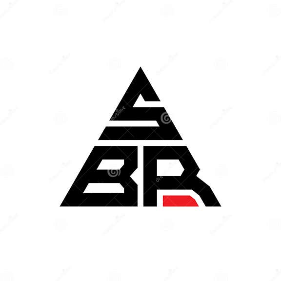SBR Triangle Letter Logo Design with Triangle Shape. SBR Triangle Logo ...