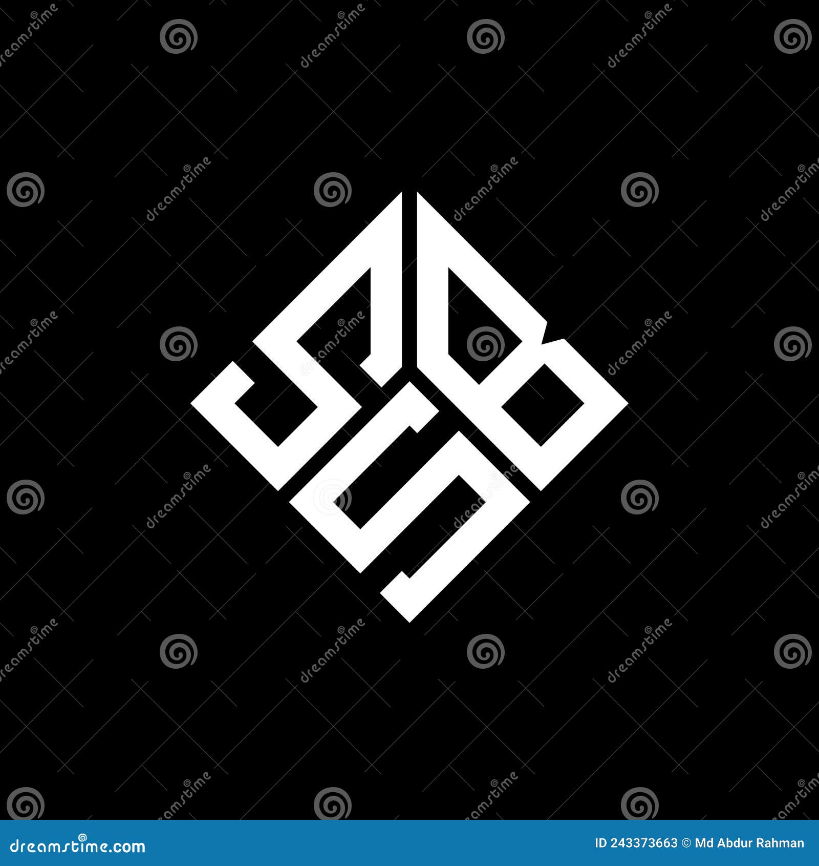 SBS Letter Logo Design on Black Background. SBS Creative Initials ...