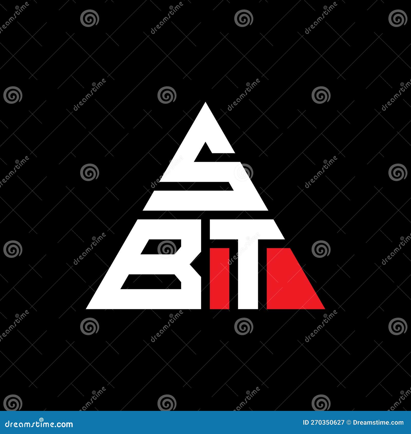 SBT Triangle Letter Logo Design with Triangle Shape. SBT Triangle Logo ...