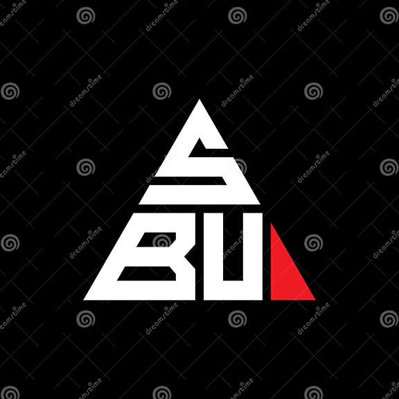 SBU Triangle Letter Logo Design with Triangle Shape. SBU Triangle Logo ...
