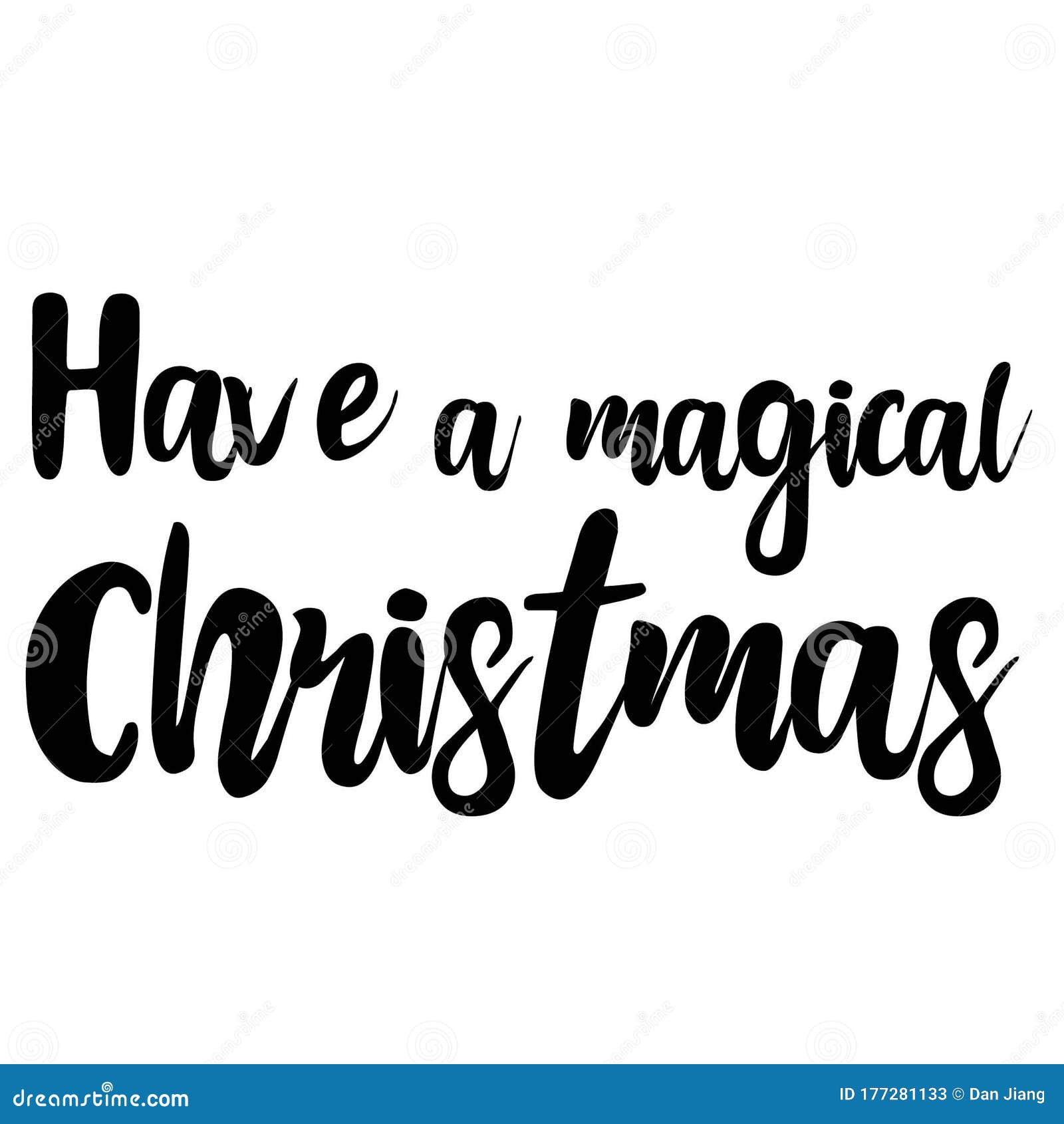 Have a Magical Christmas,Merry Christmas,Happy New Year, Vector Emblem ...