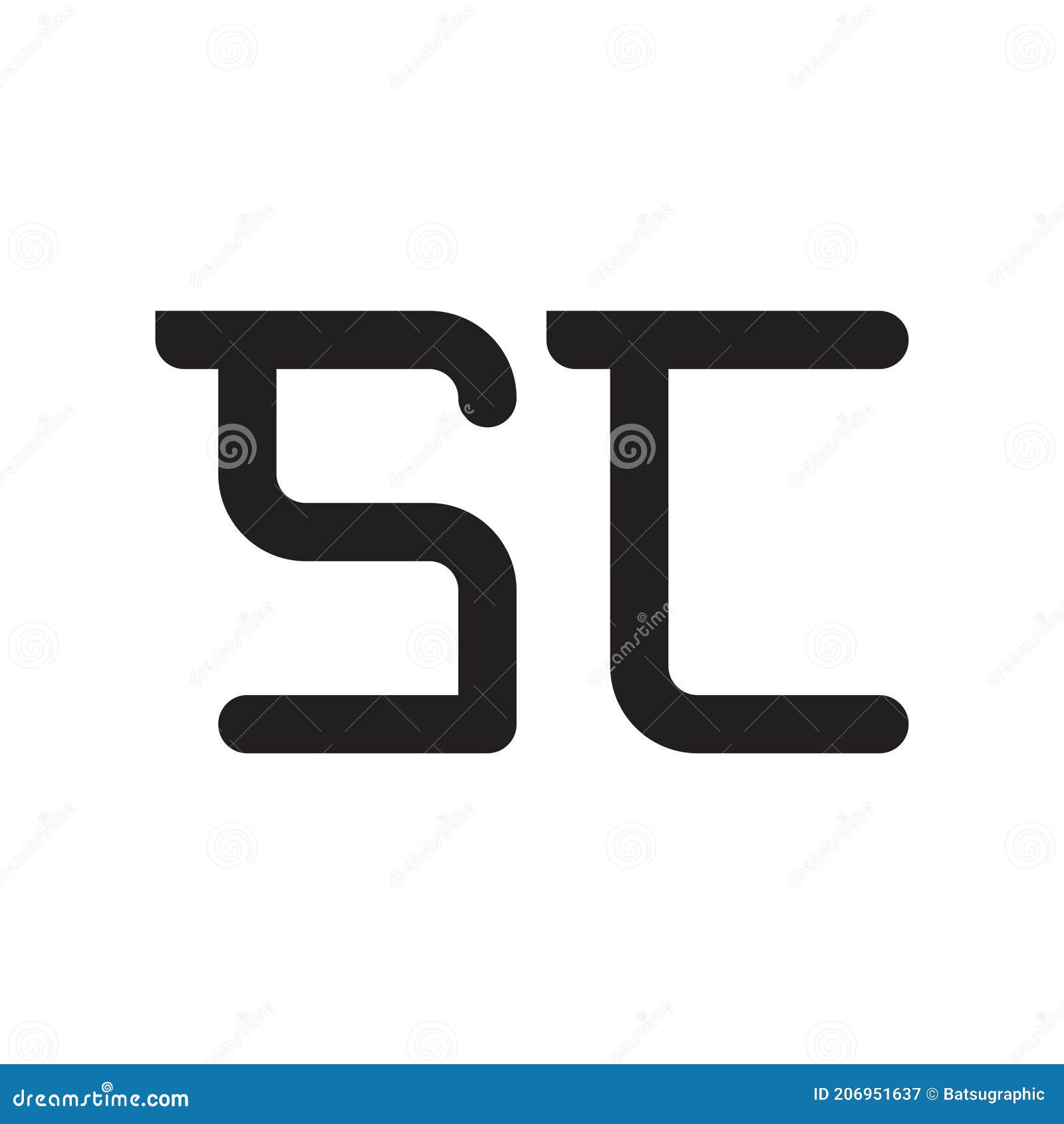 Sc Initial Letter Vector Logo Icon Stock Vector - Illustration of ...