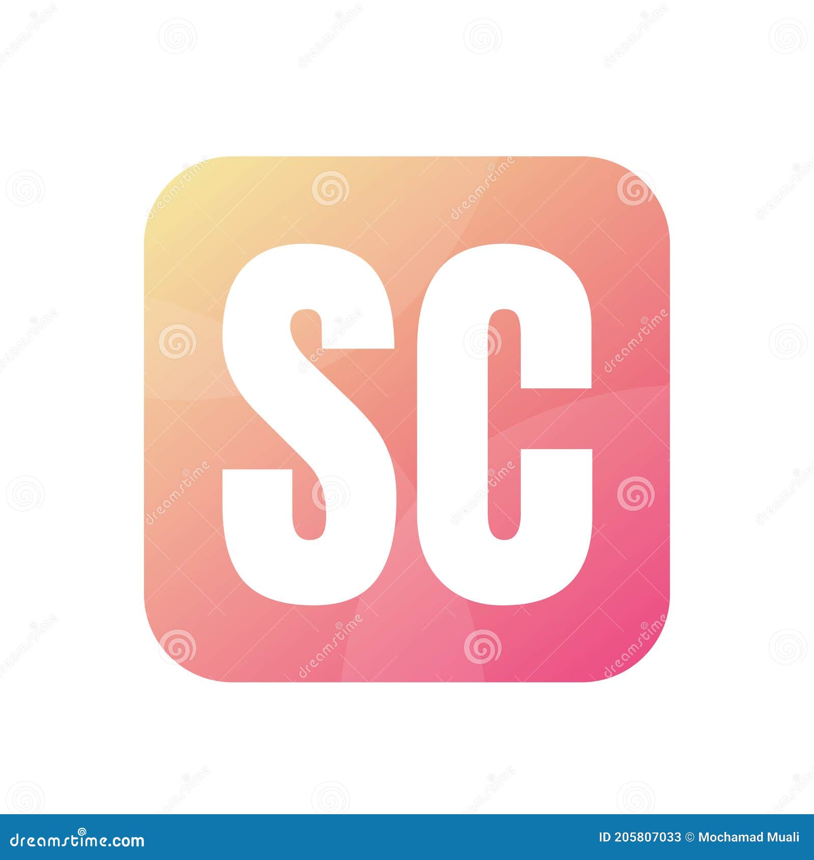 SC Letter Logo Design with Simple Style Stock Vector - Illustration of ...