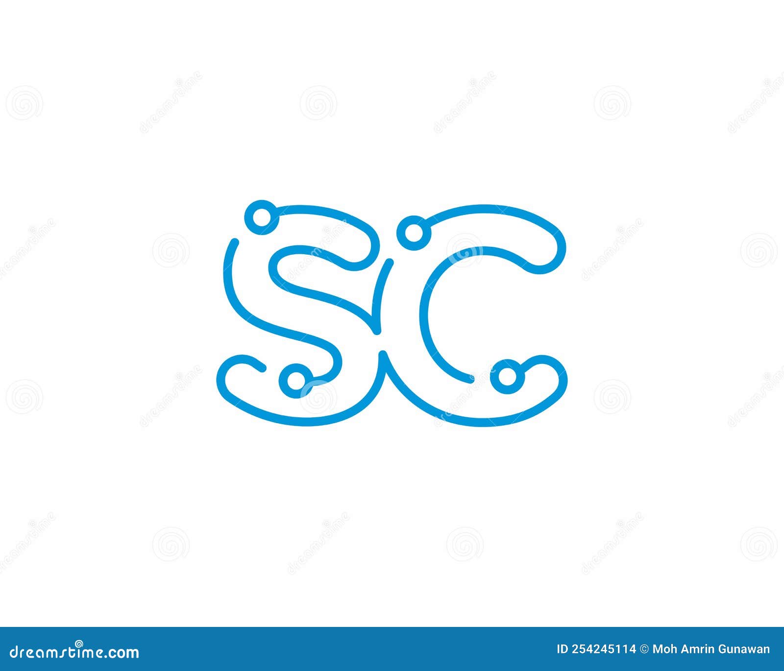 SC Letters, Electronic Circuit, Technology Logo Design Vector 001 Stock ...