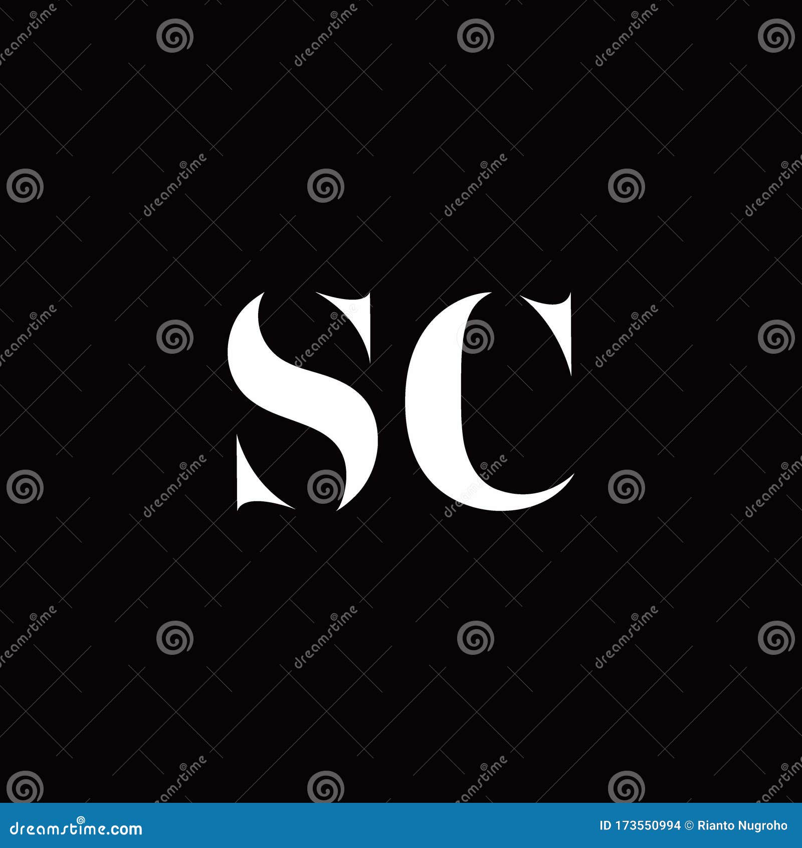 SC Logo Letter Initial Logo Designs Template Stock Vector ...