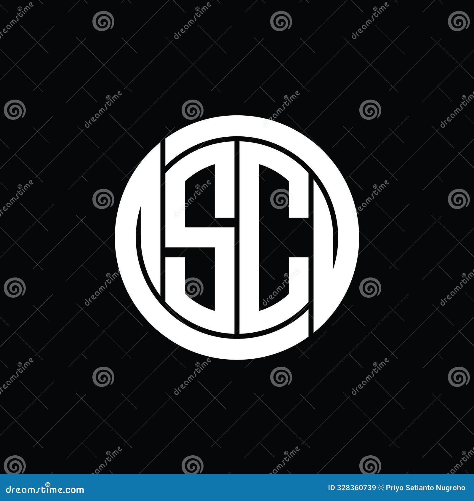 SC Logo Monogram Shield Inside Circle Shape Vector Images Design ...