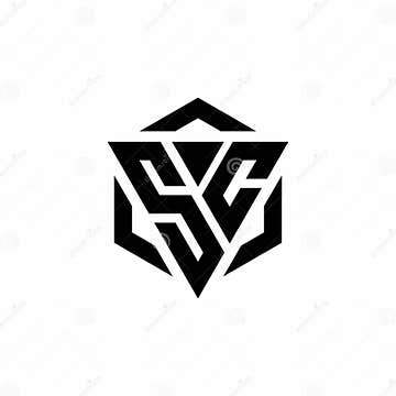 SC Logo Monogram with Triangle and Hexagon Modern Design Template Stock ...
