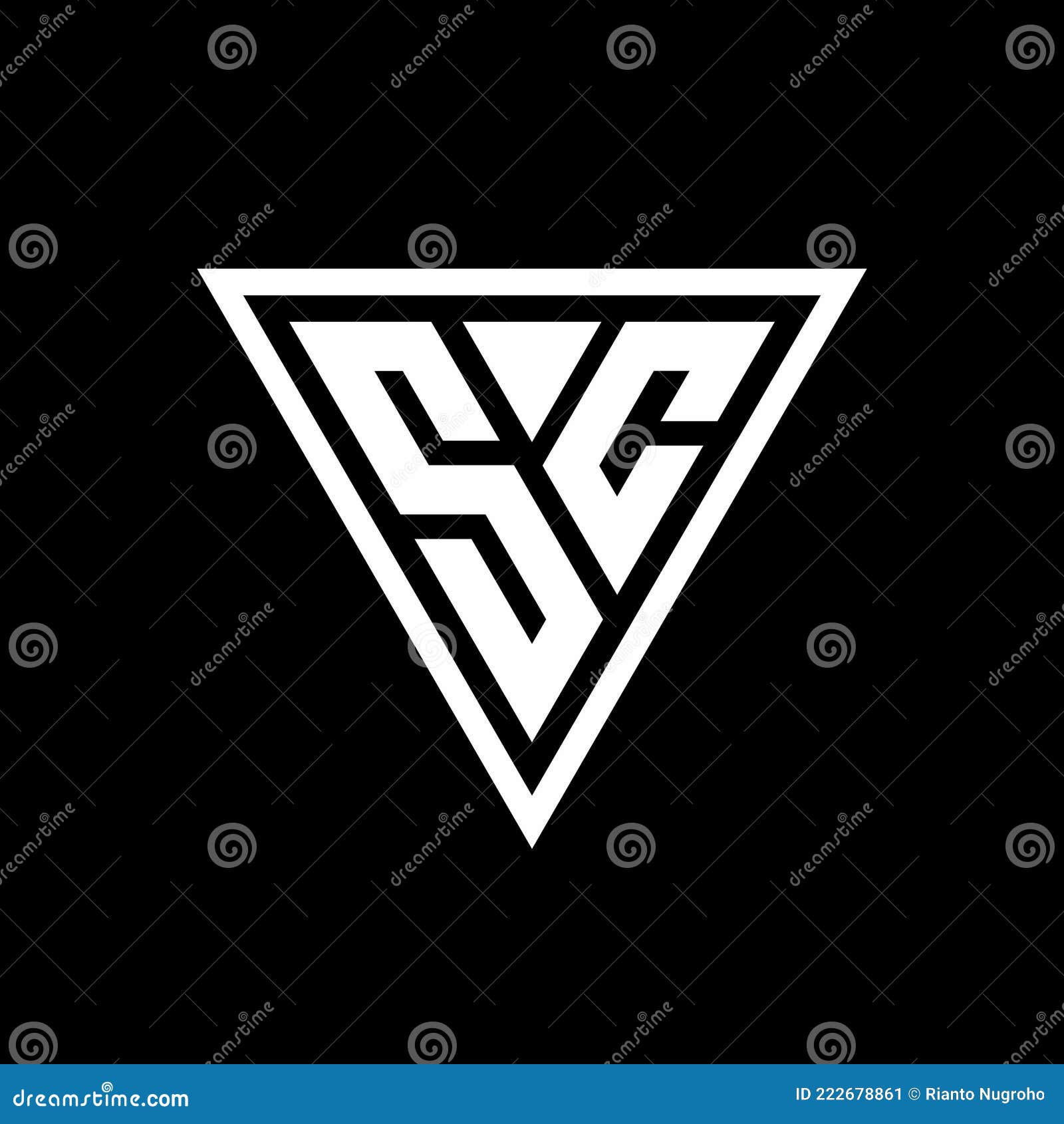 SC Logo Monogram with Triangle Shape Designs Template Stock Vector ...