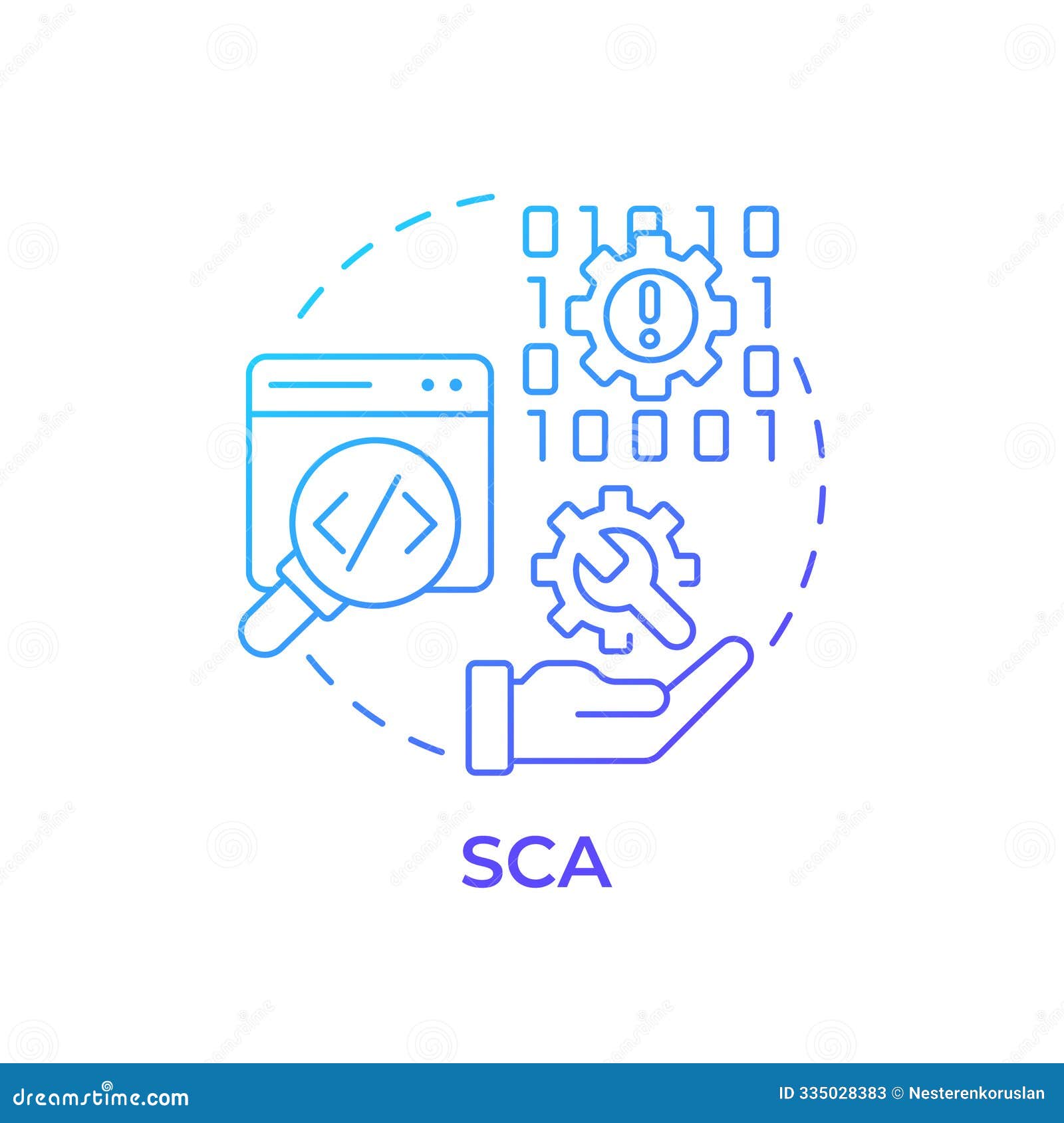 SCA Blue Gradient Concept Icon Stock Illustration - Illustration of ...