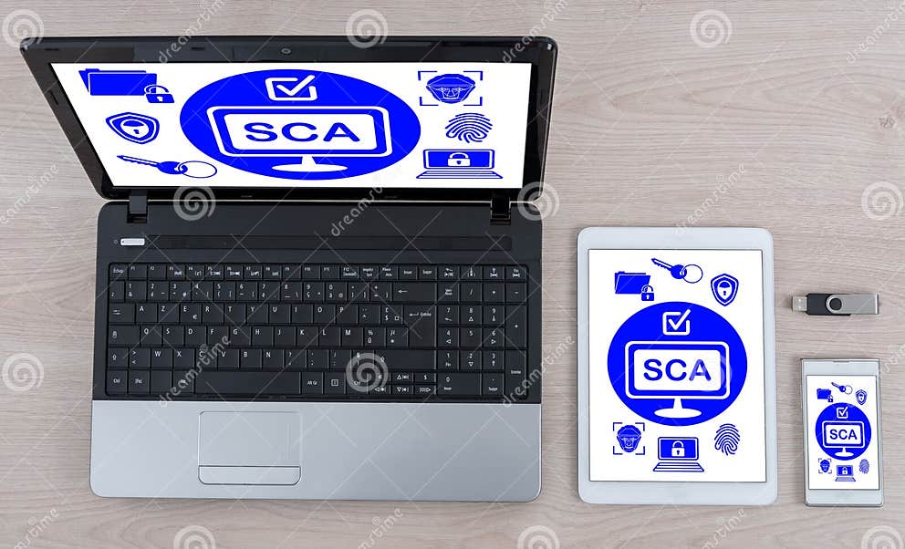 Sca Concept on Different Devices Stock Image - Image of identification ...