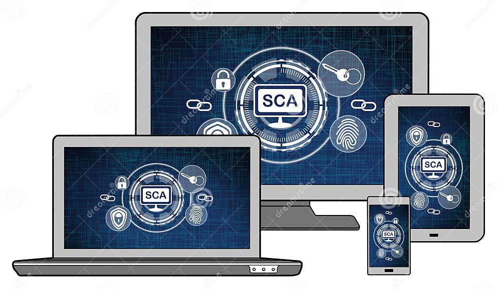 Sca Concept on Different Devices Stock Image - Image of application ...