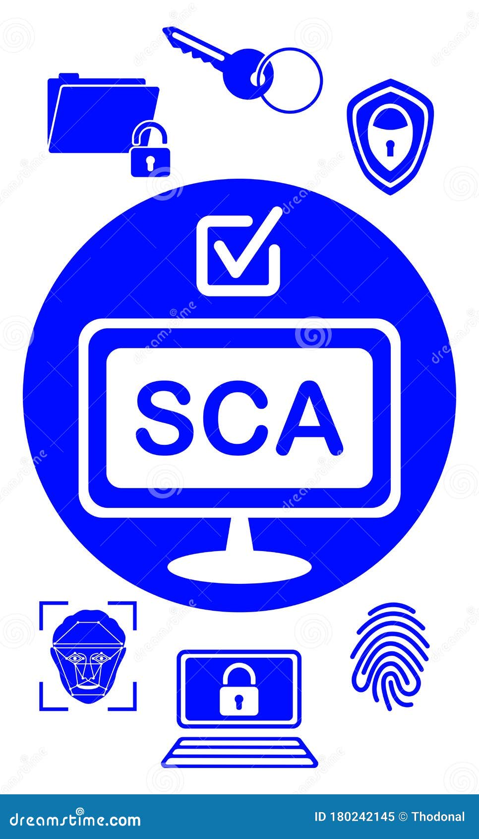 Sca Concept on White Background Stock Image - Image of privacy ...