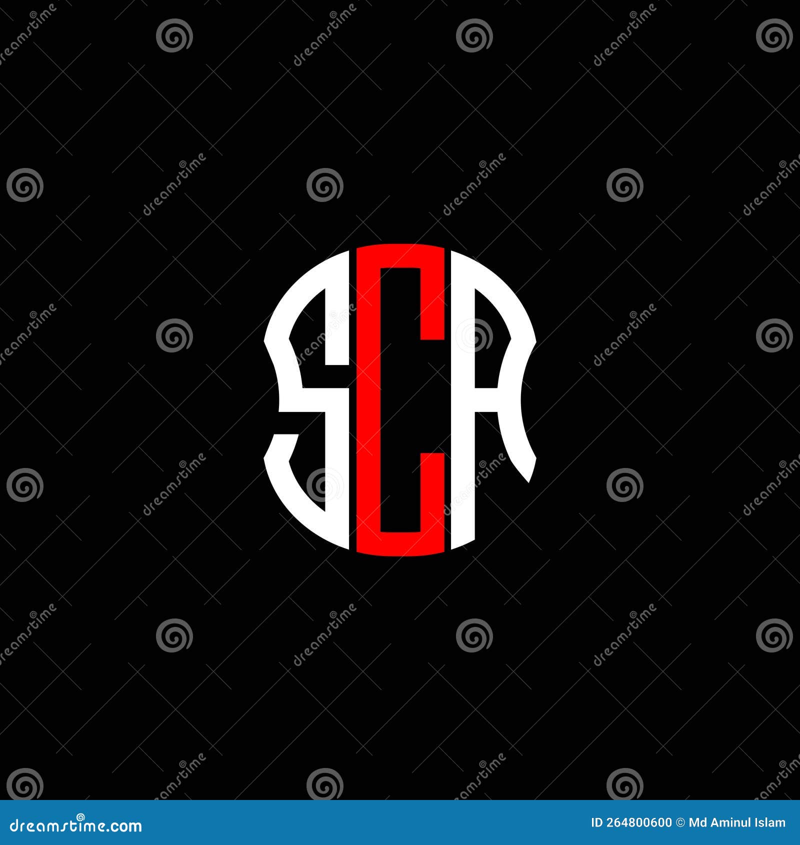 SCA Letter Logo Abstract Creative Design. Stock Vector - Illustration ...