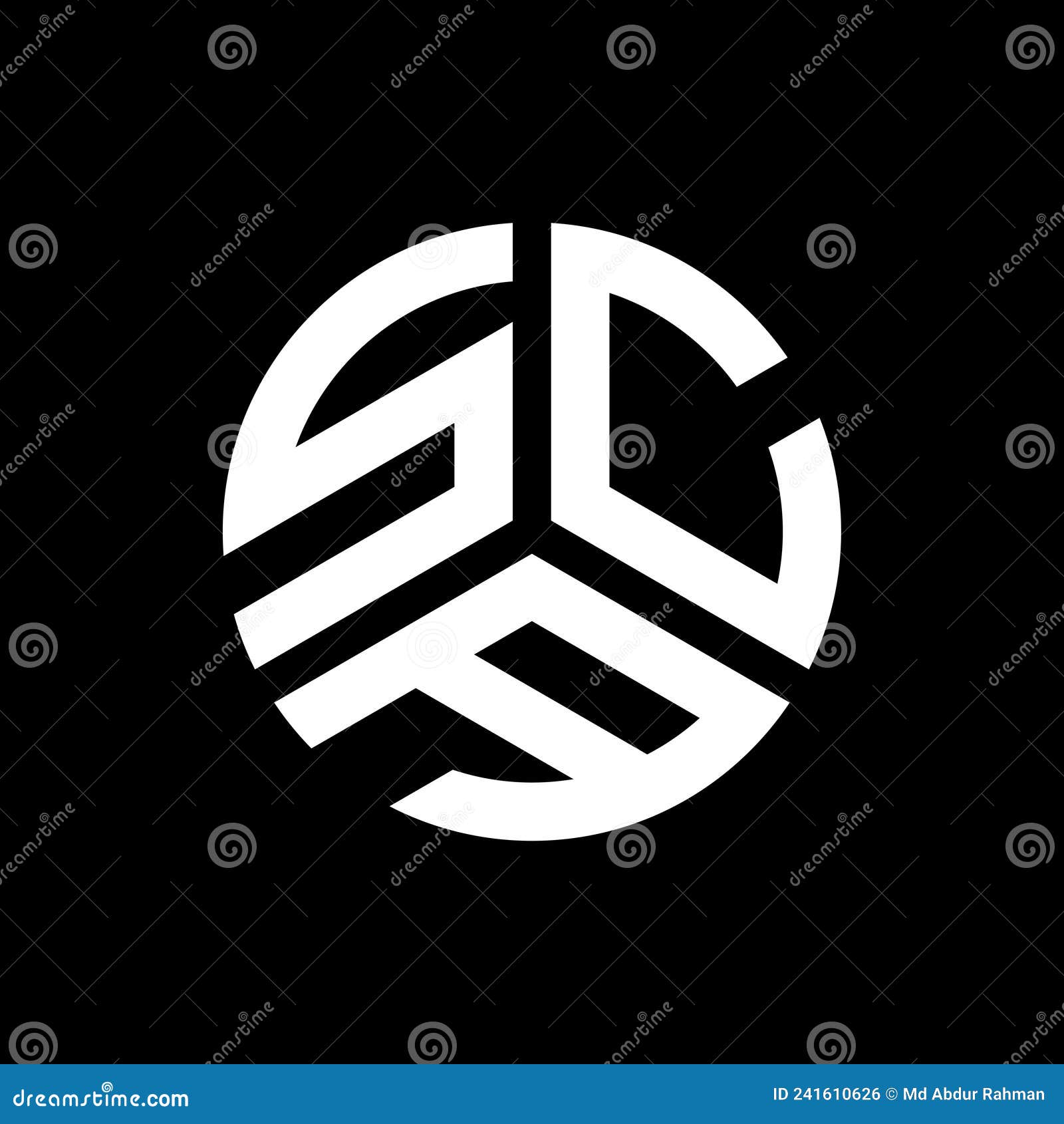 SCA Letter Logo Design On Black Background. SCA Creative Initials ...