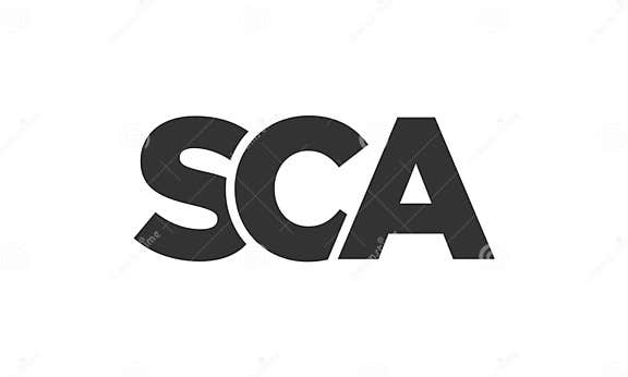 SCA Logo Design Template with Strong and Modern Bold Text. Initial ...