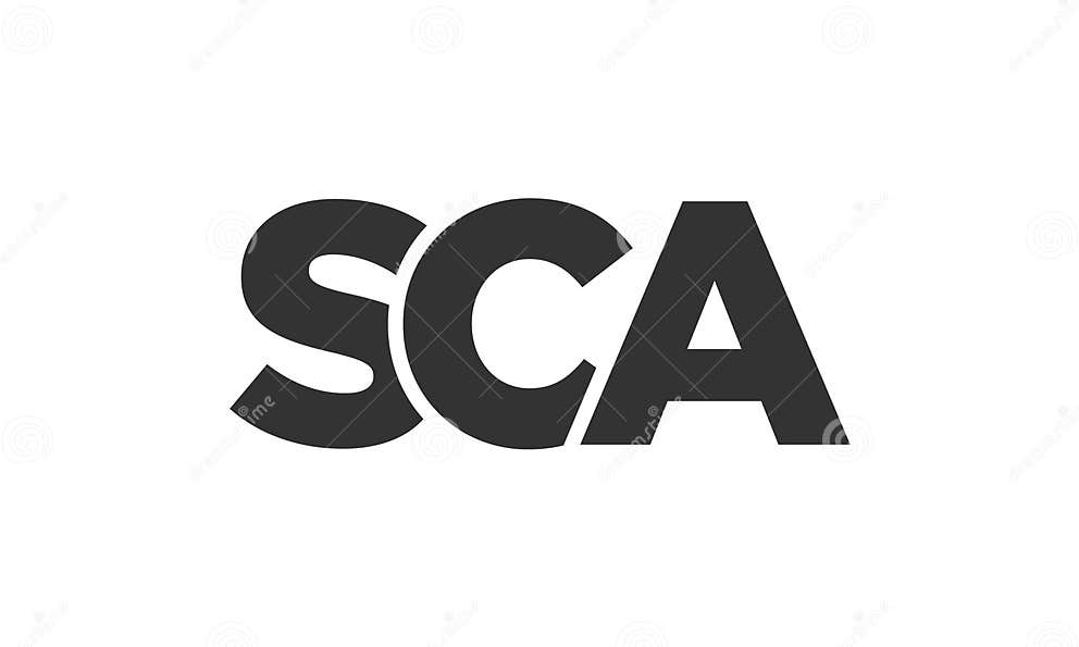 SCA Logo Design Template with Strong and Modern Bold Text. Initial ...