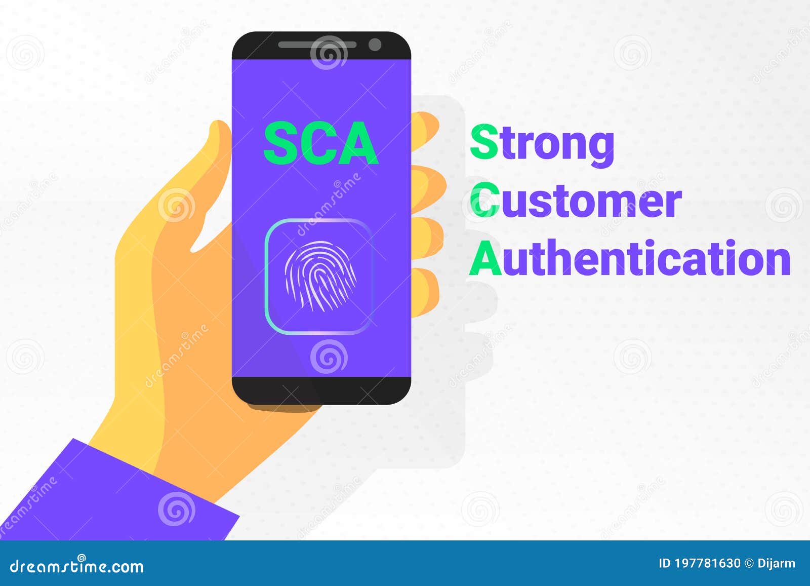 SCA - Strong Customer Authentication. Vector Illustration Stock ...