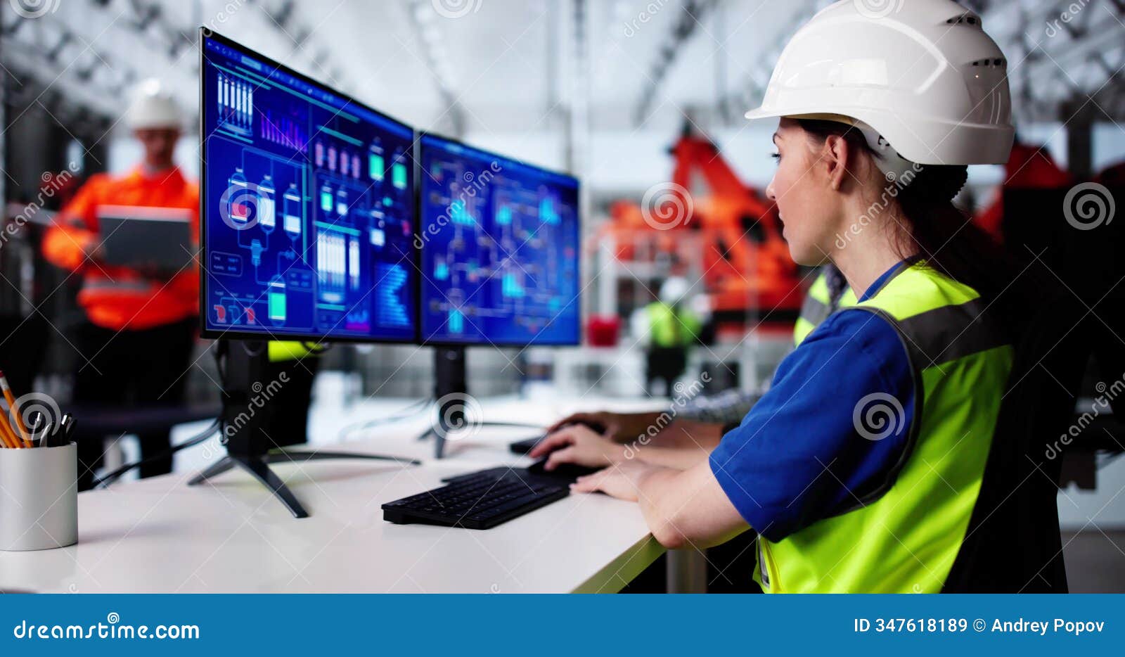 Scada Desktop Software on Computer Stock Image - Image of software ...