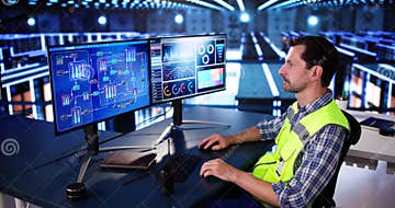 Scada System at Data Center with AI Servers Stock Image - Image of ...