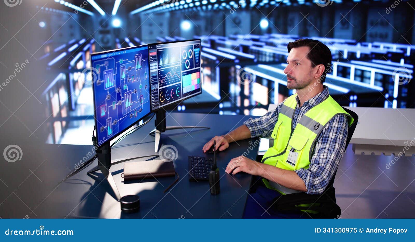 Scada System at Data Center with AI Servers Stock Image - Image of ...