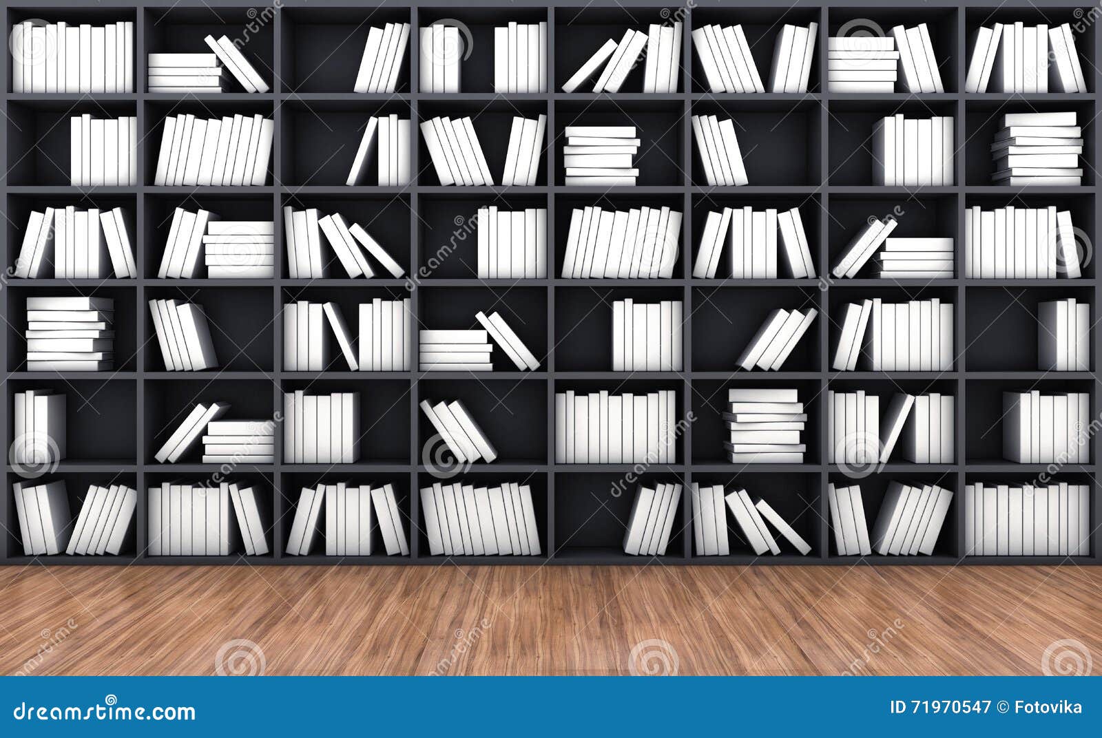 Scaffale con i libri illustrazione di stock. Illustrazione di studiare ...