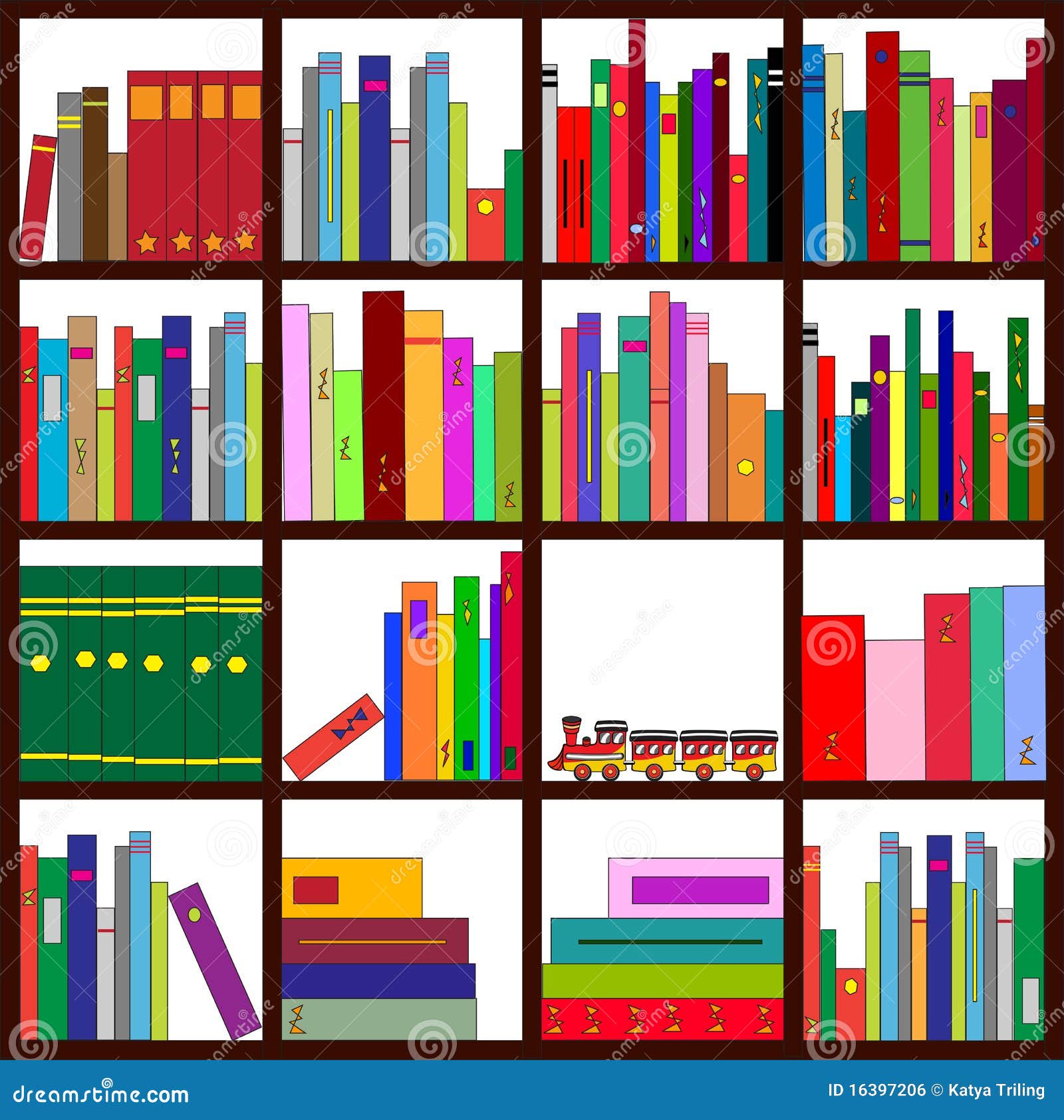 Scaffale per libri illustrazione vettoriale. Illustrazione di ...