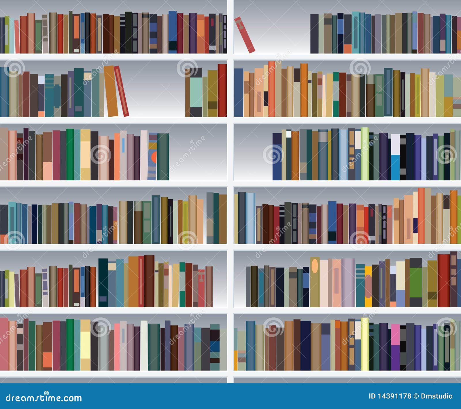 Scaffale per libri moderno illustrazione vettoriale. Illustrazione di ...