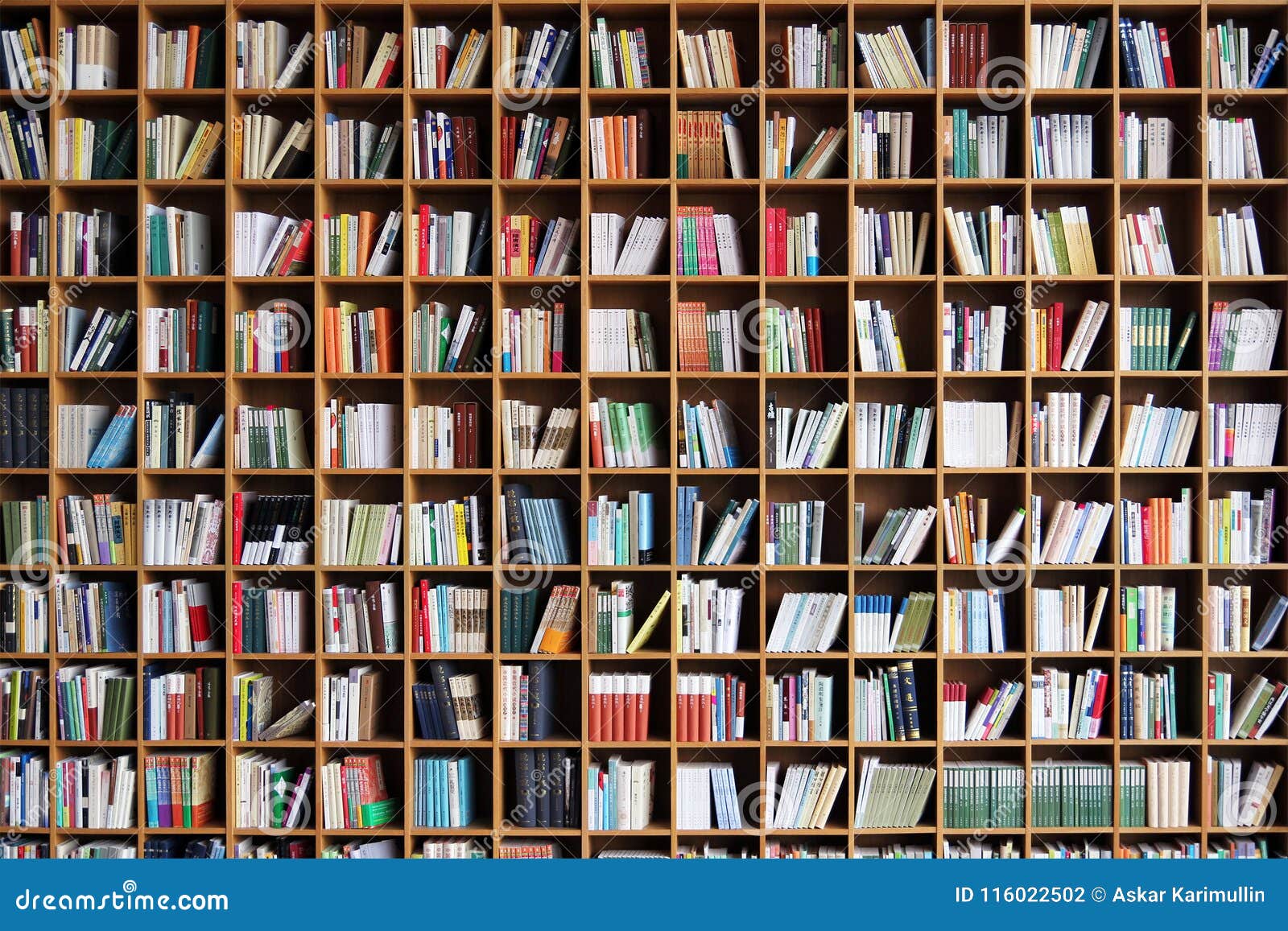 Scaffale Per Libri Nella Biblioteca Pubblica Fotografia Editoriale ...