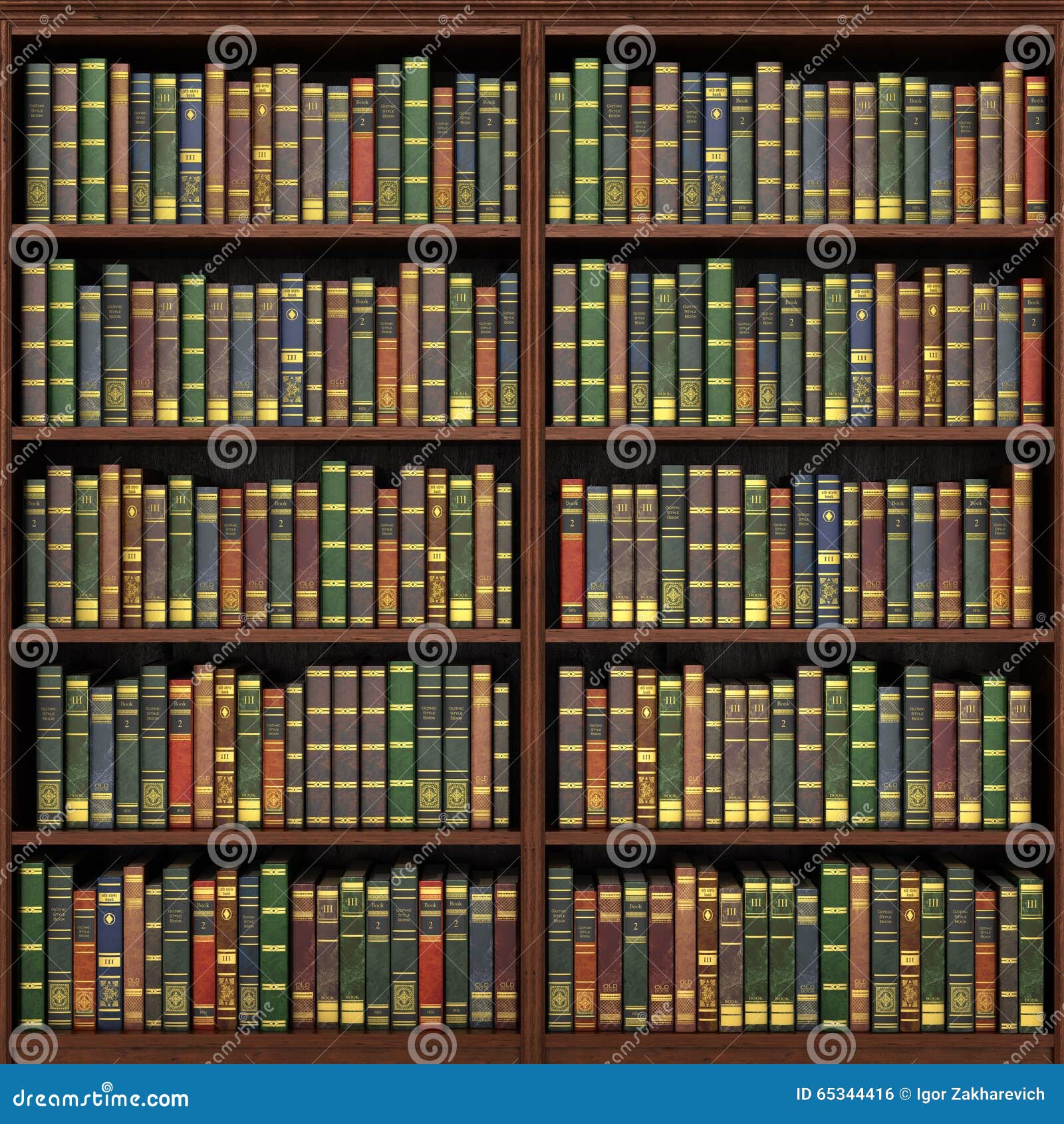 Scaffale Per Libri in Pieno Del Fondo Dei Libri Fotografia Stock ...