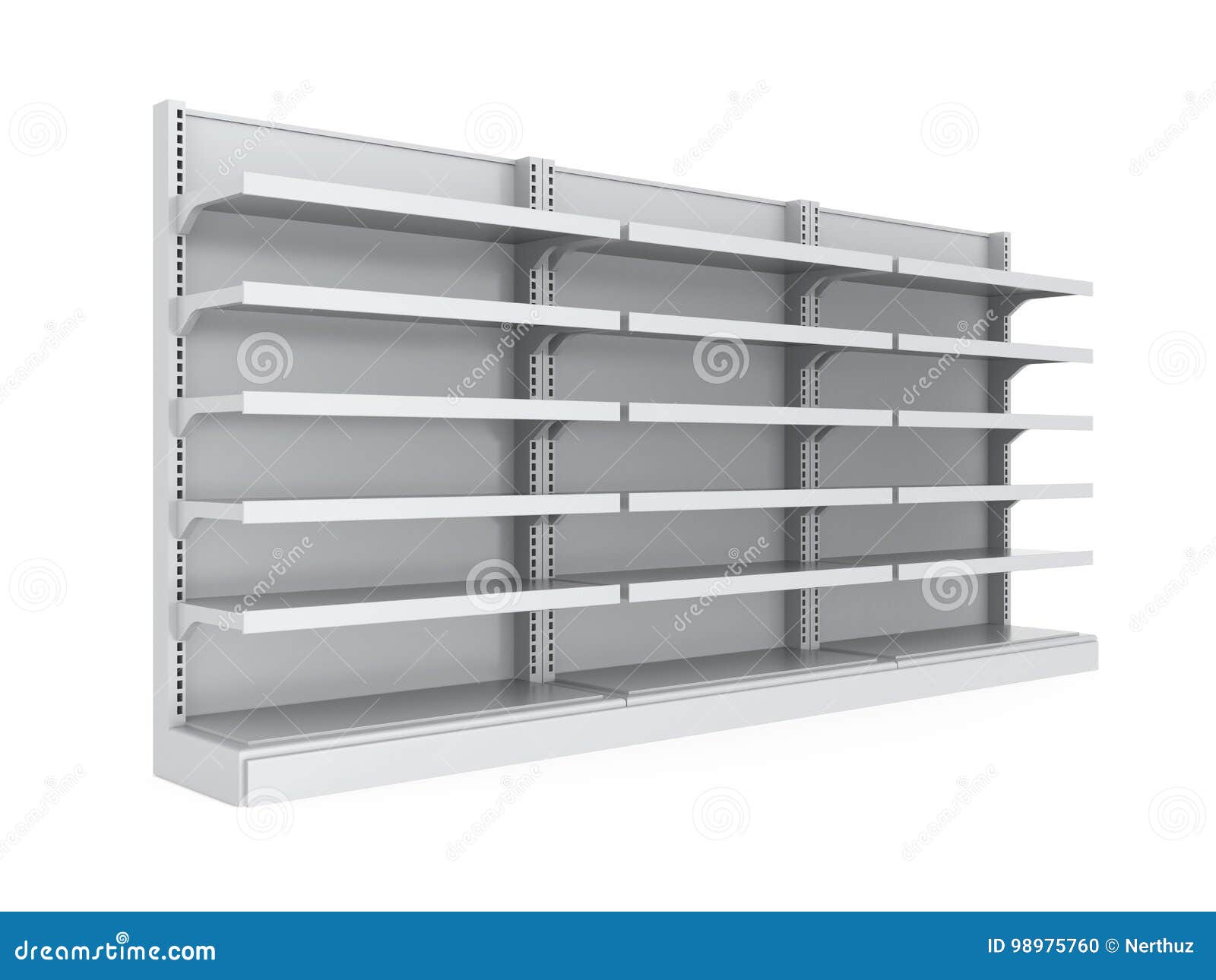 Scaffali Di Negozio Vuoti Isolati Illustrazione di Stock ...