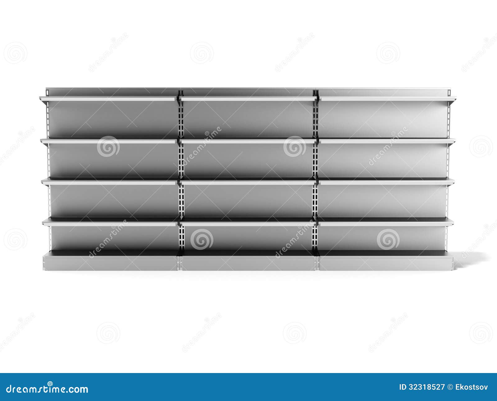 Scaffali Vuoti Del Supermercato Illustrazione di Stock - Illustrazione ...