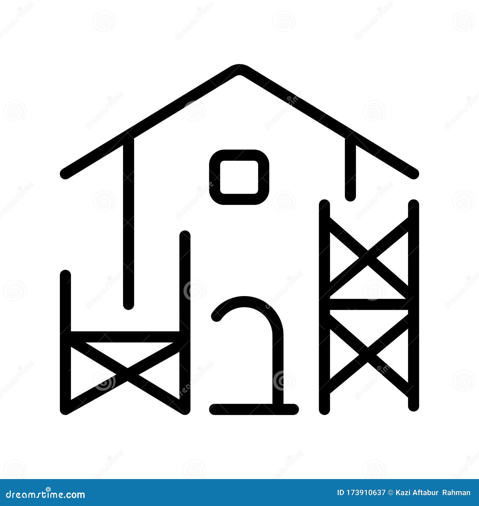 Scaffold Building Icon Symbol Illustration Design Stock Vector ...