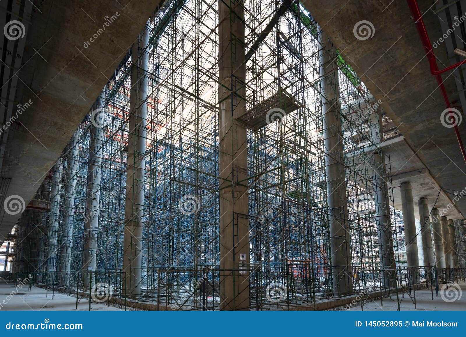 Scaffold. Construction Scaffoldings Stock Image - Image of pipe ...