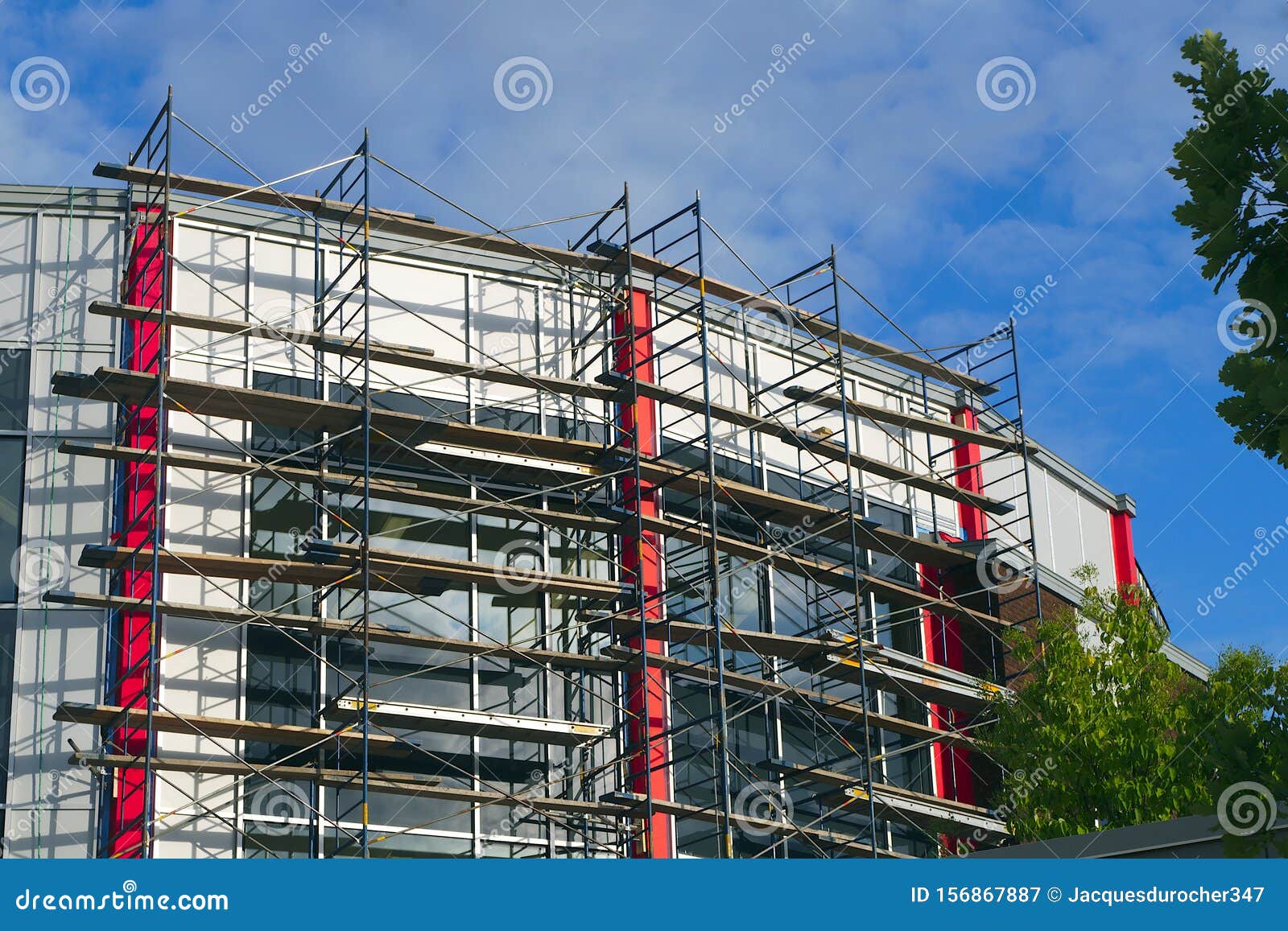 Scaffold Construction Site Building Renovation Structure Stock Image ...