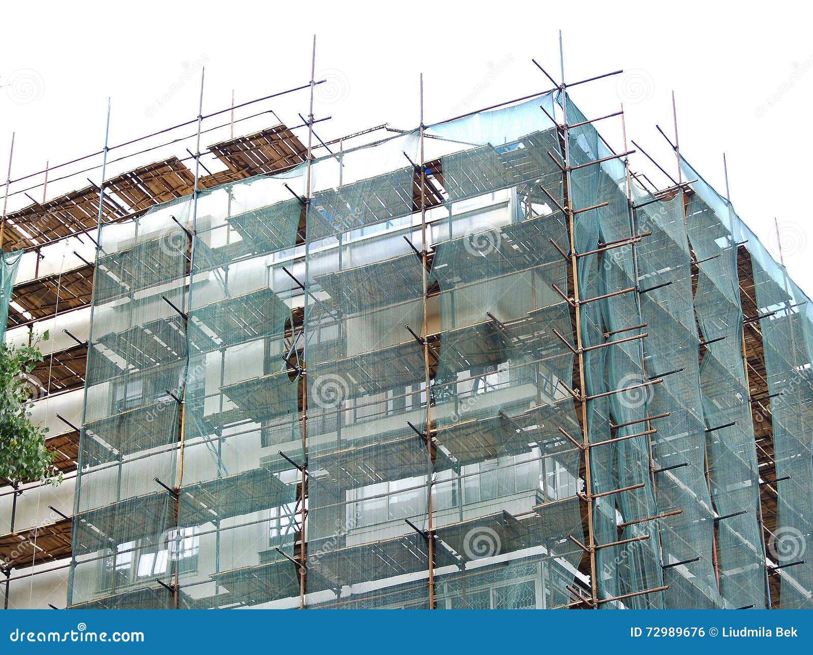 Scaffold on the Construction Site Stock Photo - Image of heavy ...