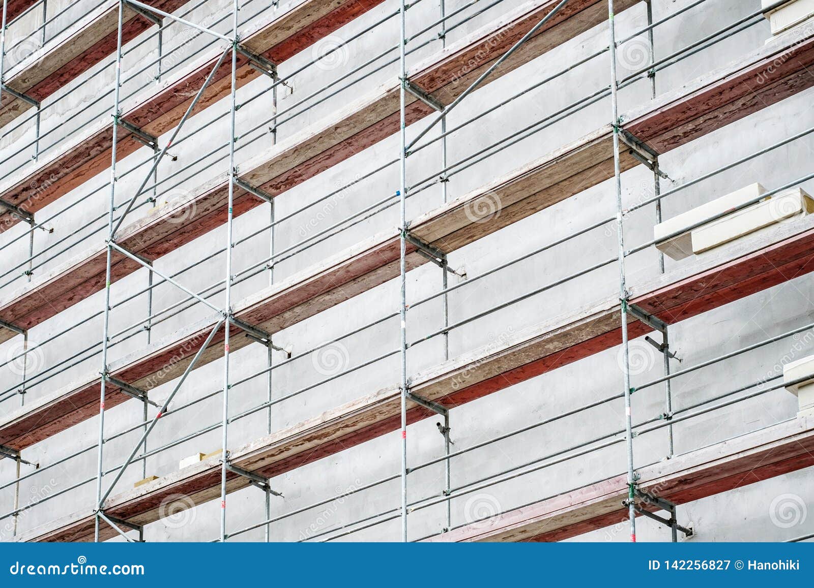 Scaffold on House Facade, Framework on Building Stock Image - Image of ...