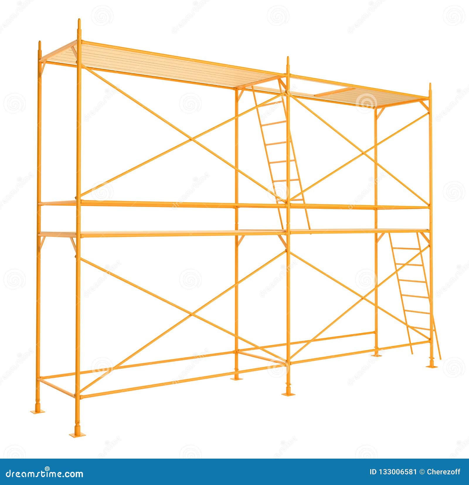 Scaffold Isolated On White Background Royalty-Free Cartoon ...