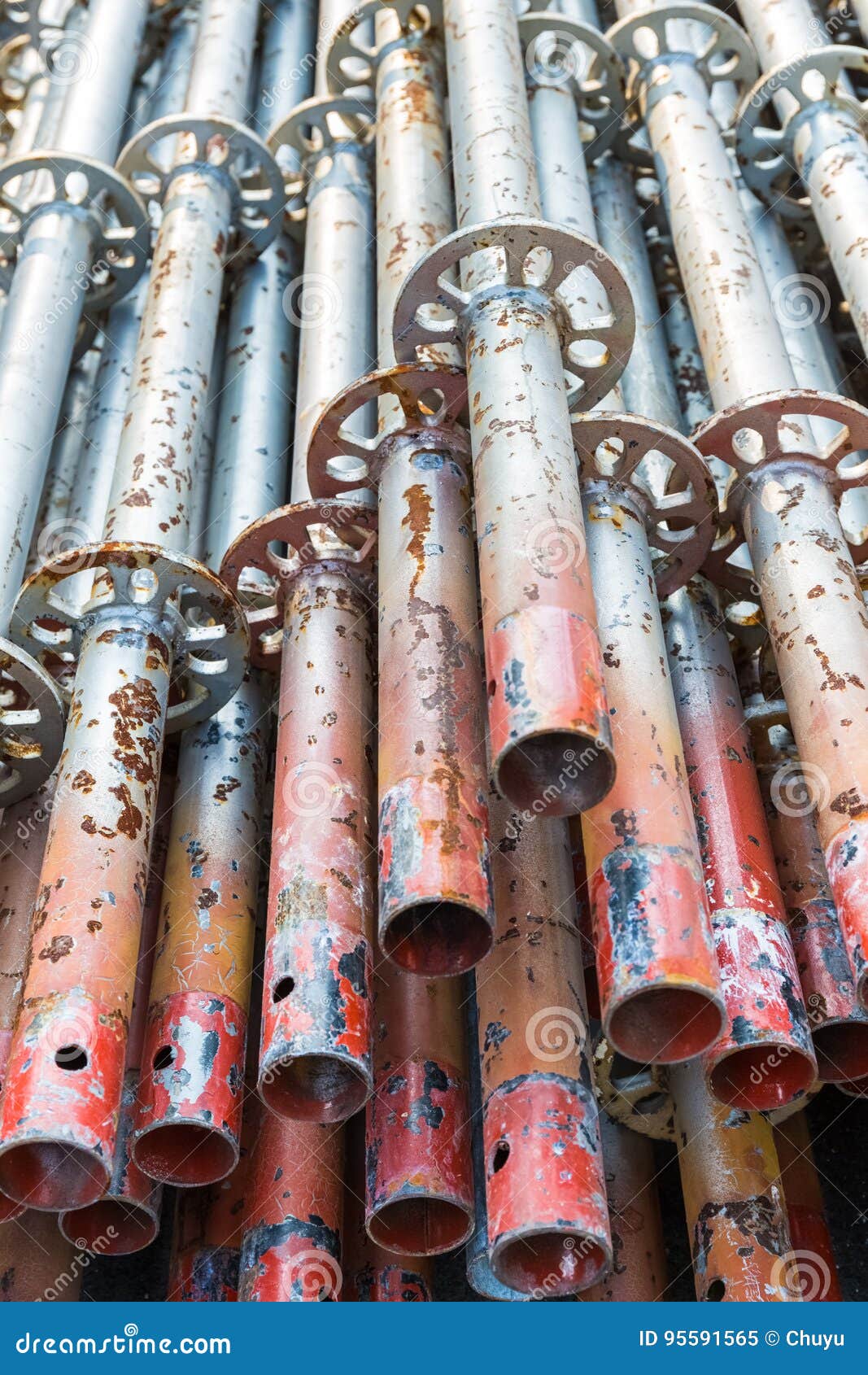 Scaffold Pipe Have Been Kept On Stand Or Shelf For Support Construction ...