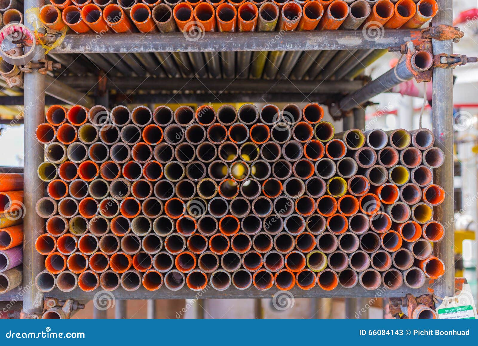 Scaffold pipe. stock image. Image of architecture, site - 66084143