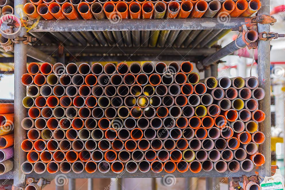 Scaffold pipe. stock image. Image of architecture, site - 66084143