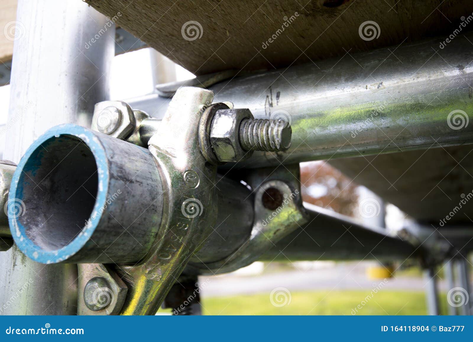 Scaffold pole connection stock photo. Image of erected - 164118904