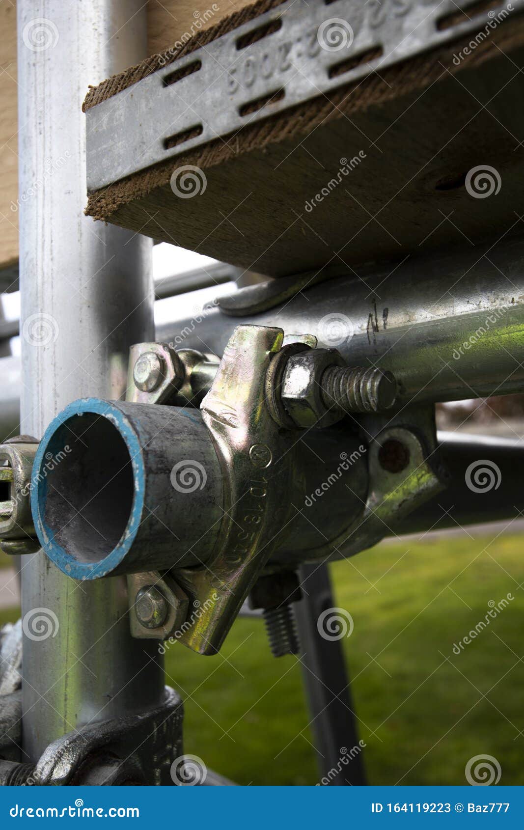 Scaffold pole connection stock image. Image of coupling - 164119223