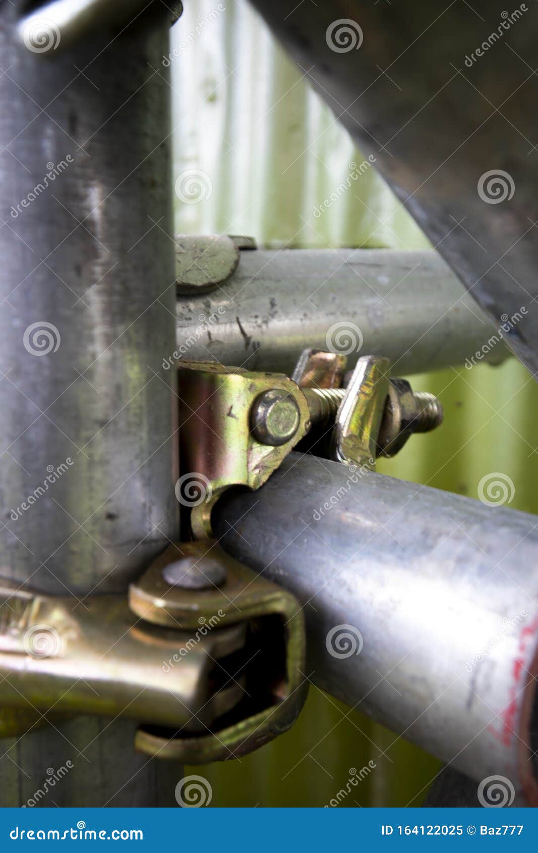 Scaffold pole connection stock image. Image of frame - 164122025