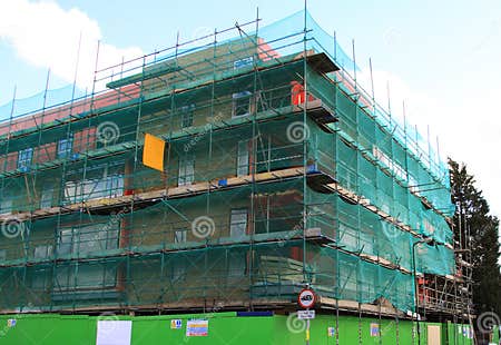 Scaffold safety net stock image. Image of housing, insurance - 18398891