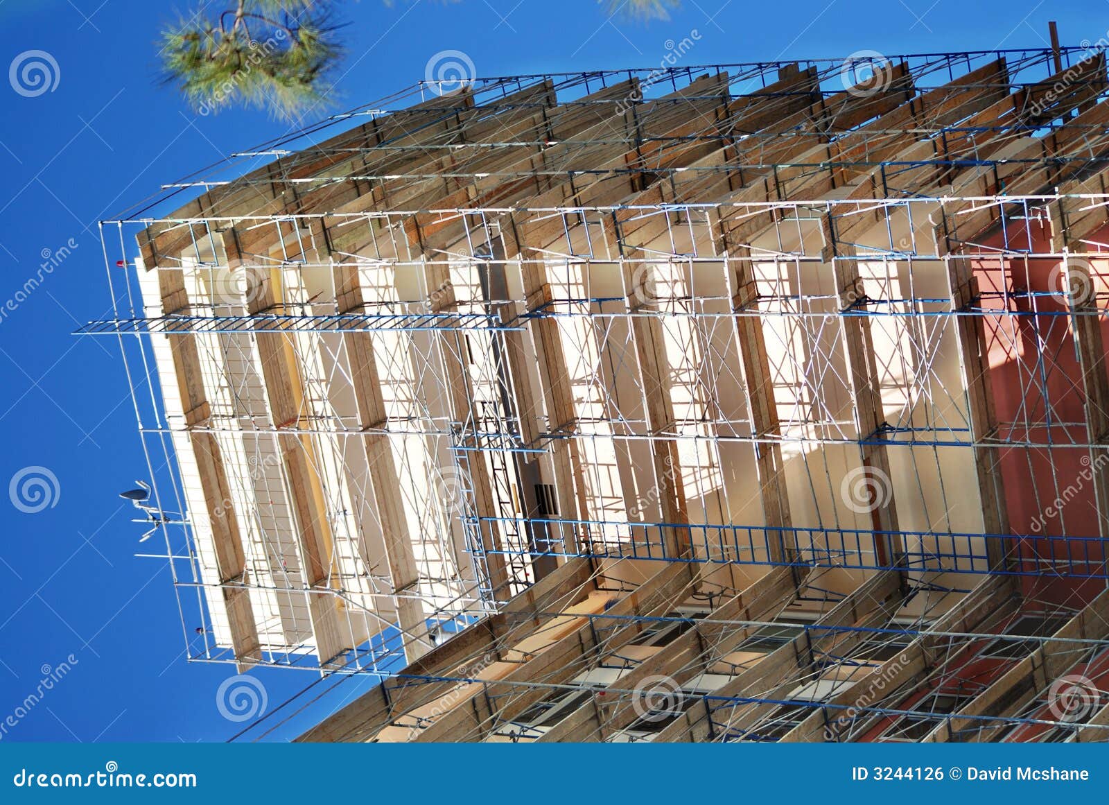 SCAFFOLDed stock photo. Image of cautious, boards, board - 3244126