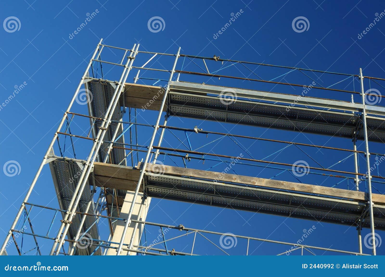 Scaffolding stock photo. Image of blue, constructing, industry - 2440992