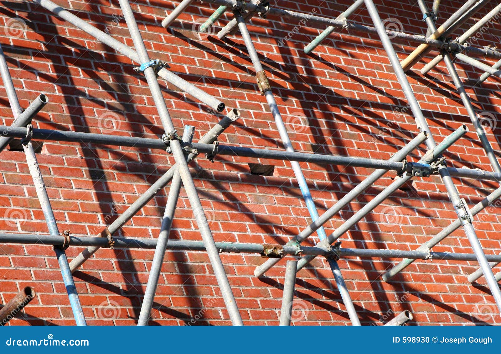 Scaffolding stock photo. Image of poles, brick, rods, industrial - 598930