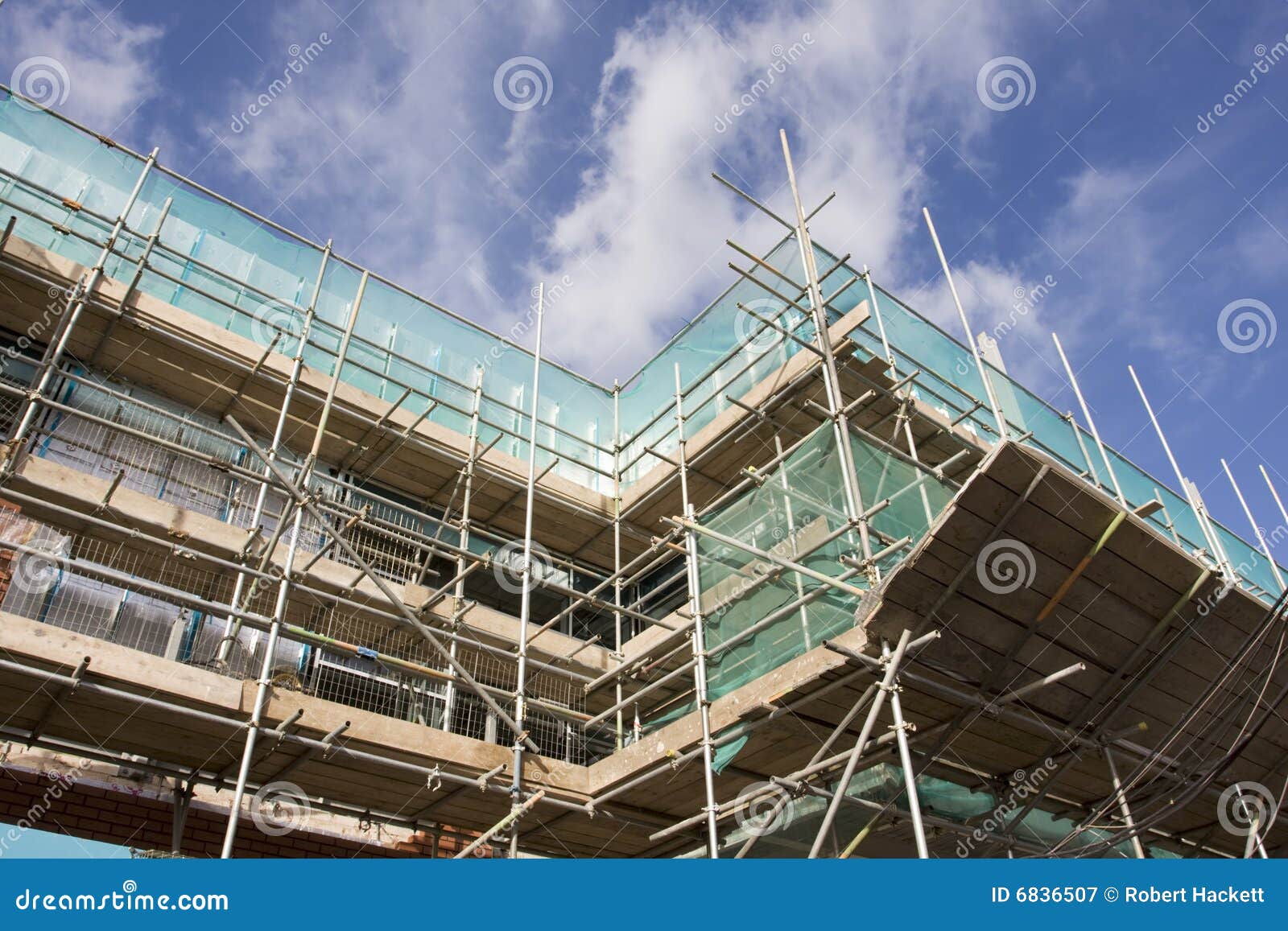 Scaffolding stock image. Image of scaffolding, pipes, planks - 6836507