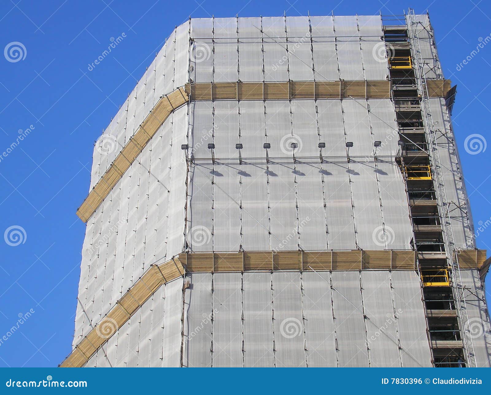 Scaffolding stock photo. Image of wrapping, demolition - 7830396